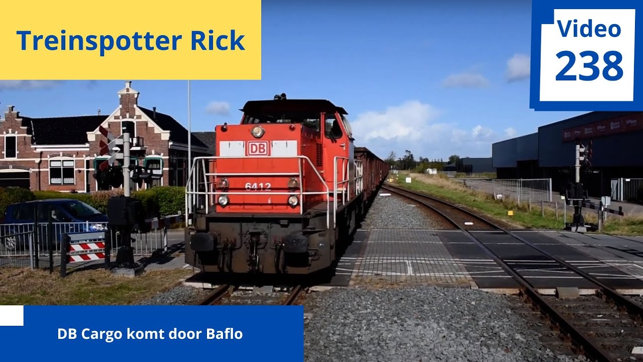DB Cargo 6412 komt door Station Baflo || 08-10-2022 || Treinspotter ...