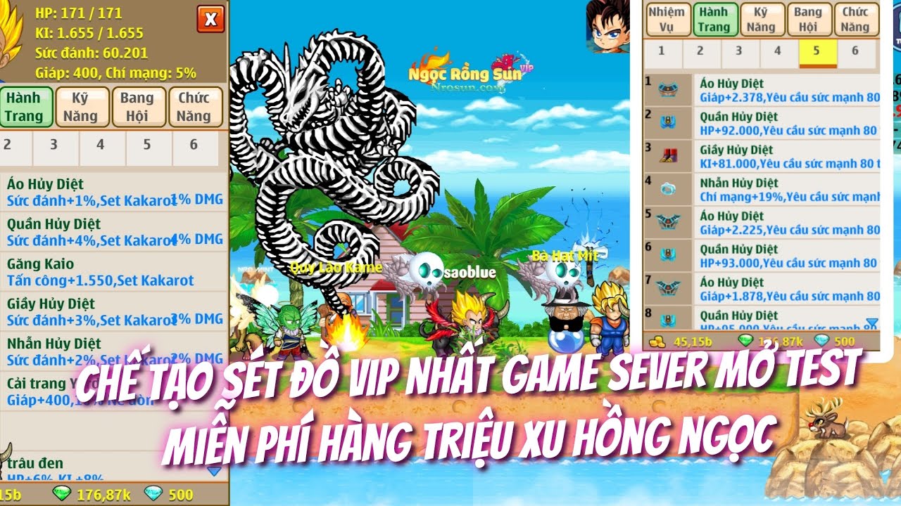Nro Lậu | Chế tạo sét đồ mạnh nhất game sever SunVip mở test miễn phí ...