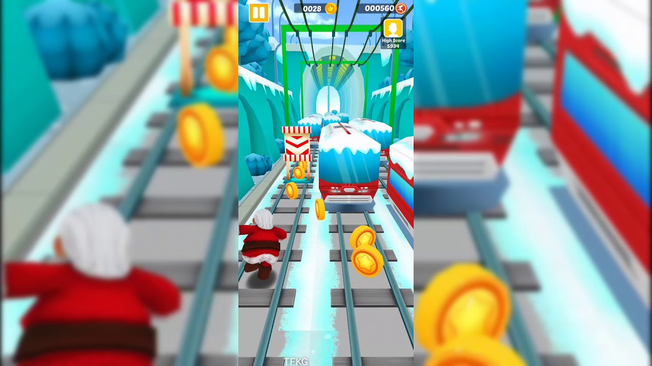 Subway Santa Endless Surf - YouTube