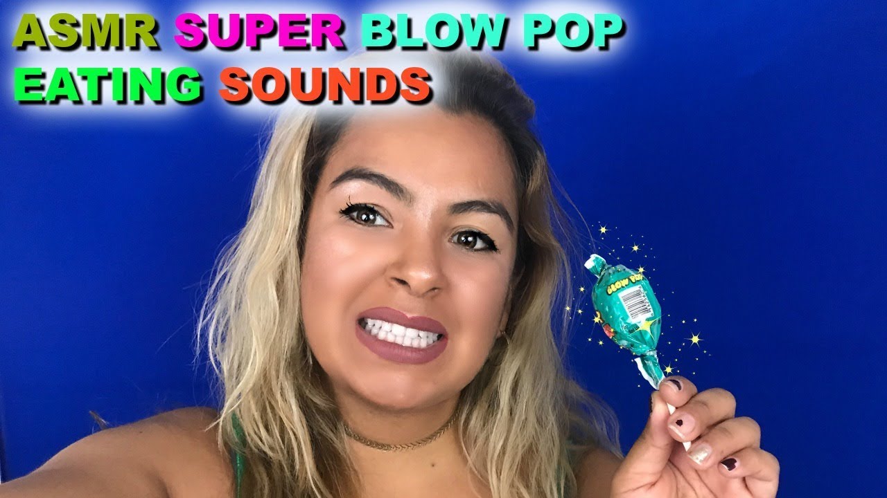 ASMR SUPER BLOW POP EATING SOUNDS - YouTube