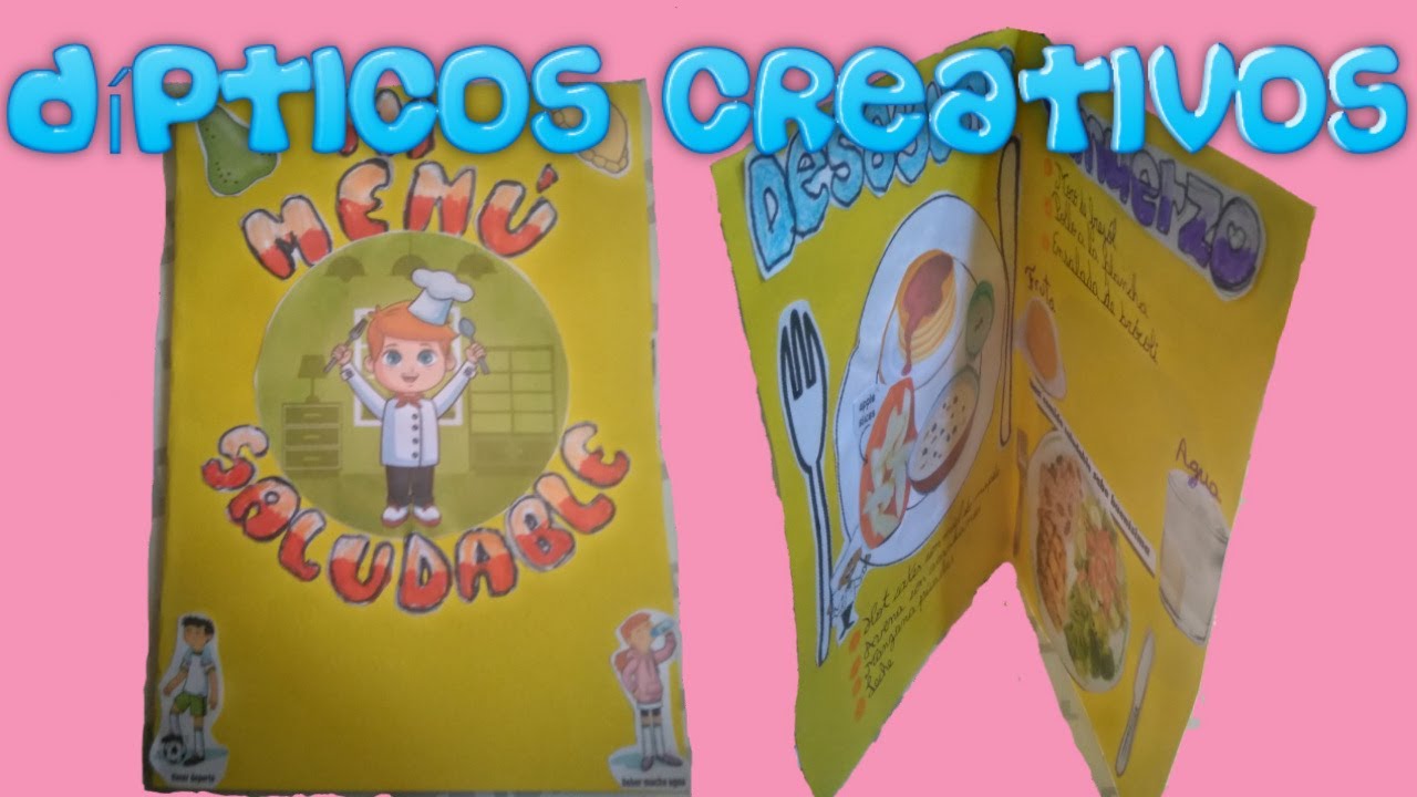 DÍPTICO CREATIVOS /Aprendo en casa-Mi menú saludable ejemplos - YouTube