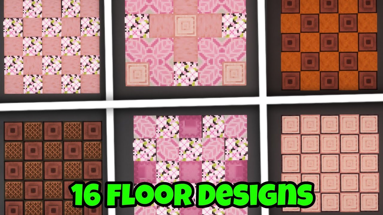 16 Beautiful Floor Designs with Pink Wood in Minecraft ⛏️🌺 - YouTube