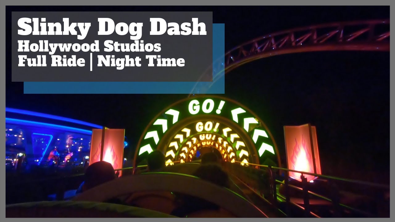 Slinky Dog Dash | Hollywood Studios | Full Night Ride - YouTube
