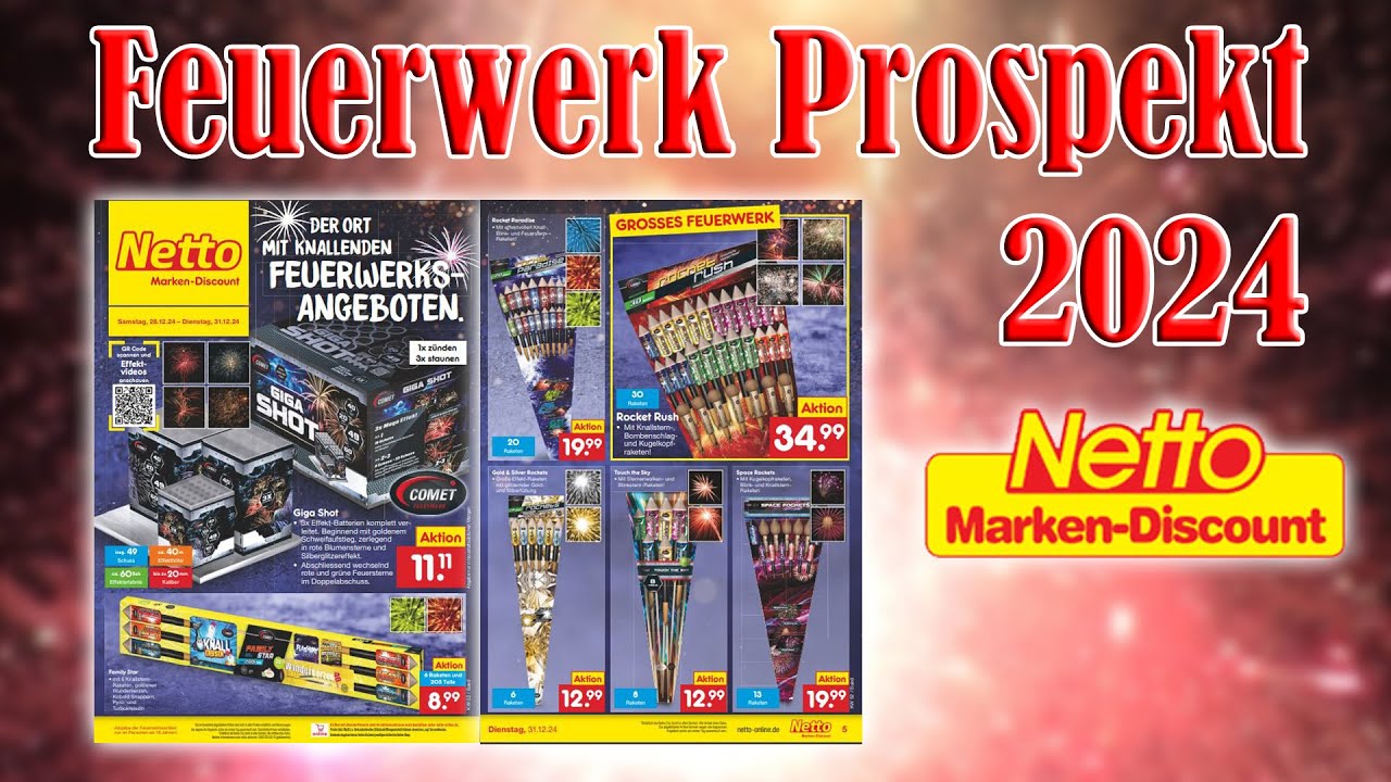 Wunderschöne Netto Feuerwerk Prospekt Bild