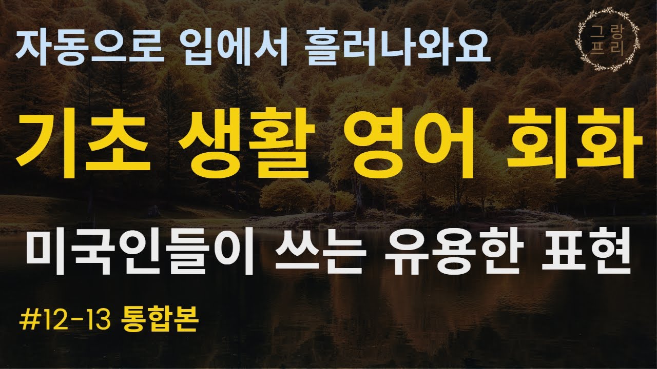 자동으로 입에서 흘러나와요 미국인들이 쓰는 유용한 표현 짧은일상영어 자주 말하는 맞춤 치트키문장 쉬운패턴학습 레벨 업 잠 잘
