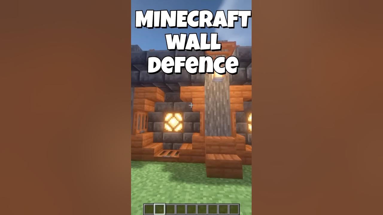 Minecraft wall tutorial - YouTube