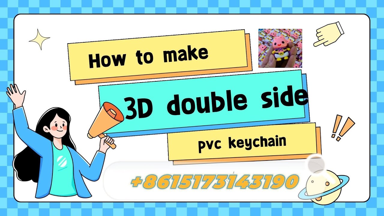 How to make 3D double side pvc keychain, 3D rubber keychain making ...