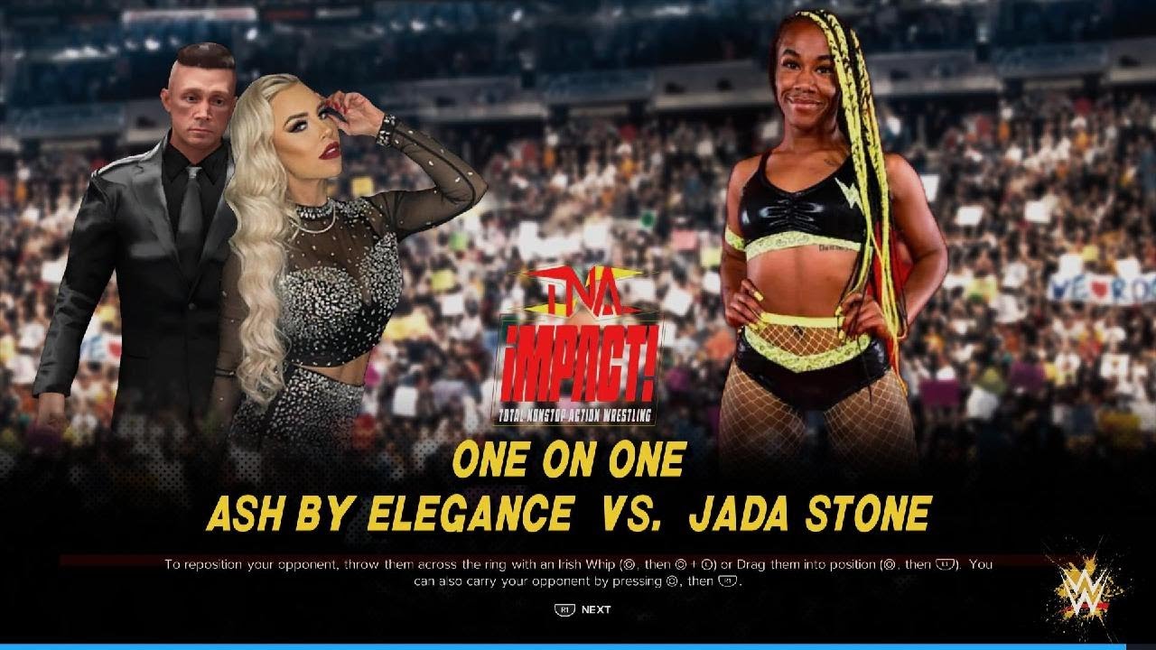 Ash by Elegance vs Jada Stone WWE 2K24 June 13th TNA 2024 - YouTube