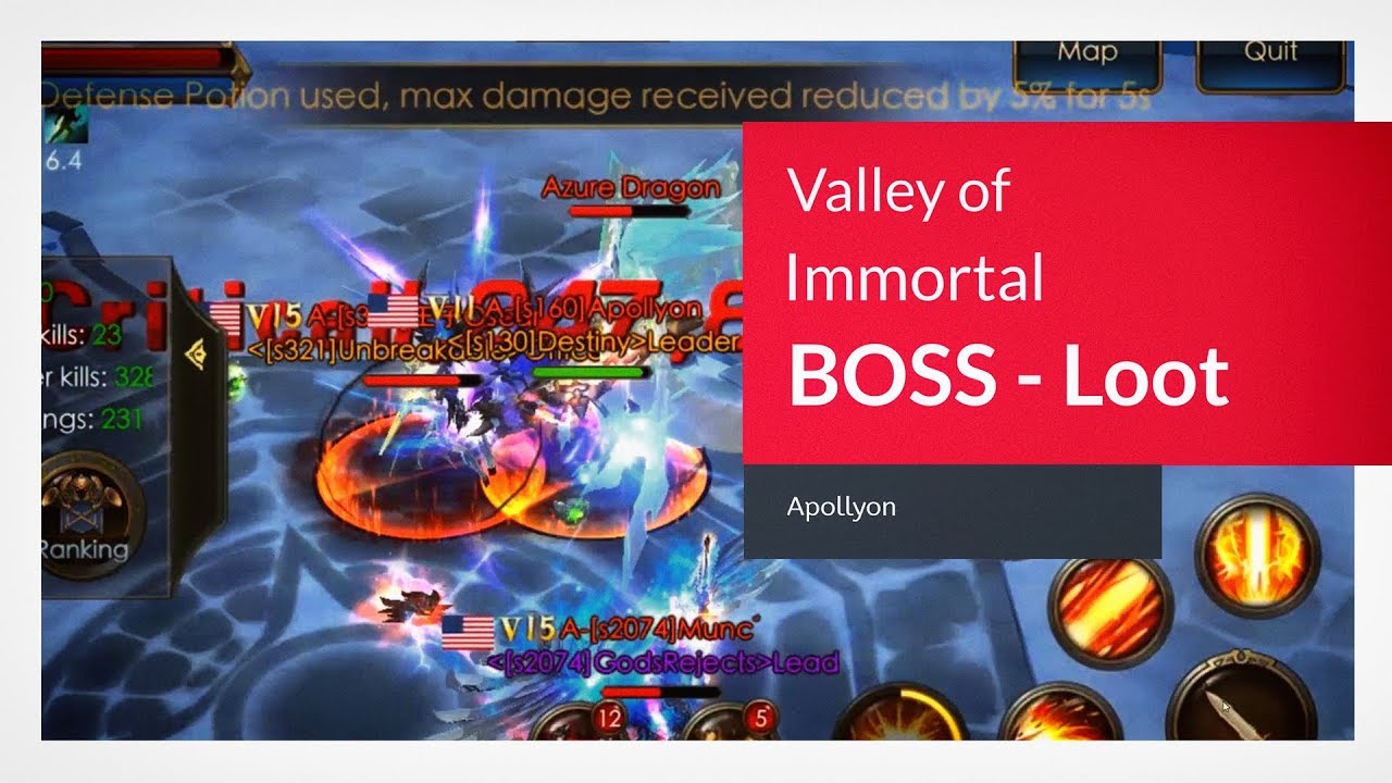 Legacy Of Discord - Valley Of Immortal - Boss Spawn - Apollyon - YouTube