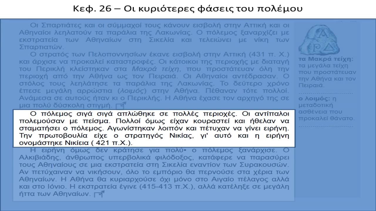 Κεφ. 26 - Οι κυριότερες φάσεις του πολέμου - YouTube