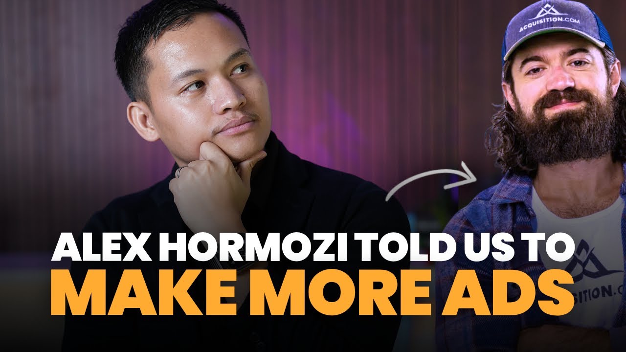 Alex Hormozi: Make More Ads — 1 Ad to 135+ Winners (2025 Guide) - YouTube