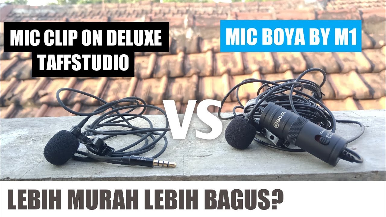 Mic Boya by m1 vs mic clip on deluxe taffstudio | mic clip on murah vs ...