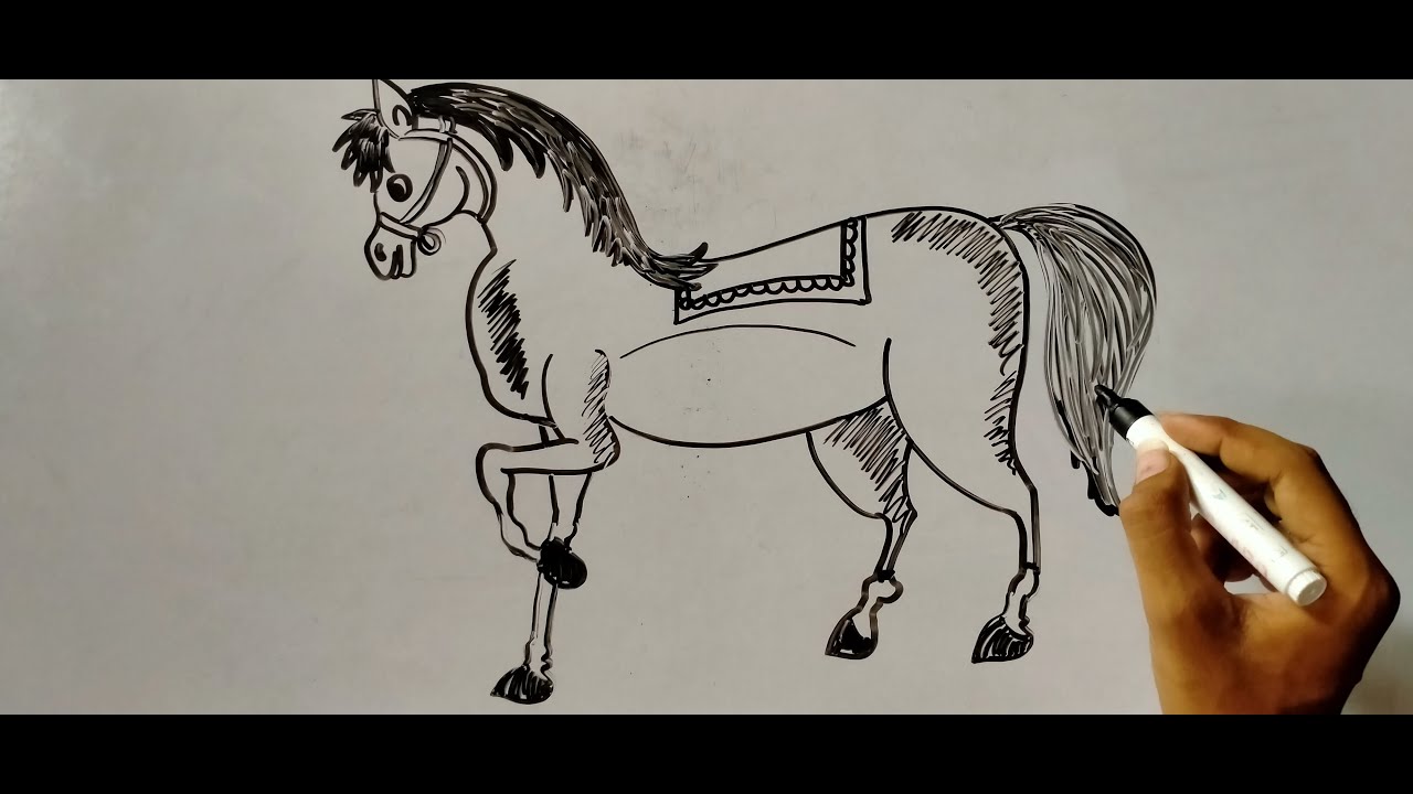 Ghode ka Chitra Kaise Banaye / How to Draw a Horse - YouTube
