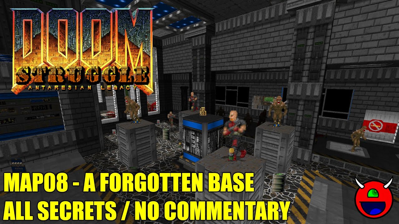 Doom 2: Struggle: Antaresian Legacy - MAP08 A Forgotten Base - All Secrets - YouTube