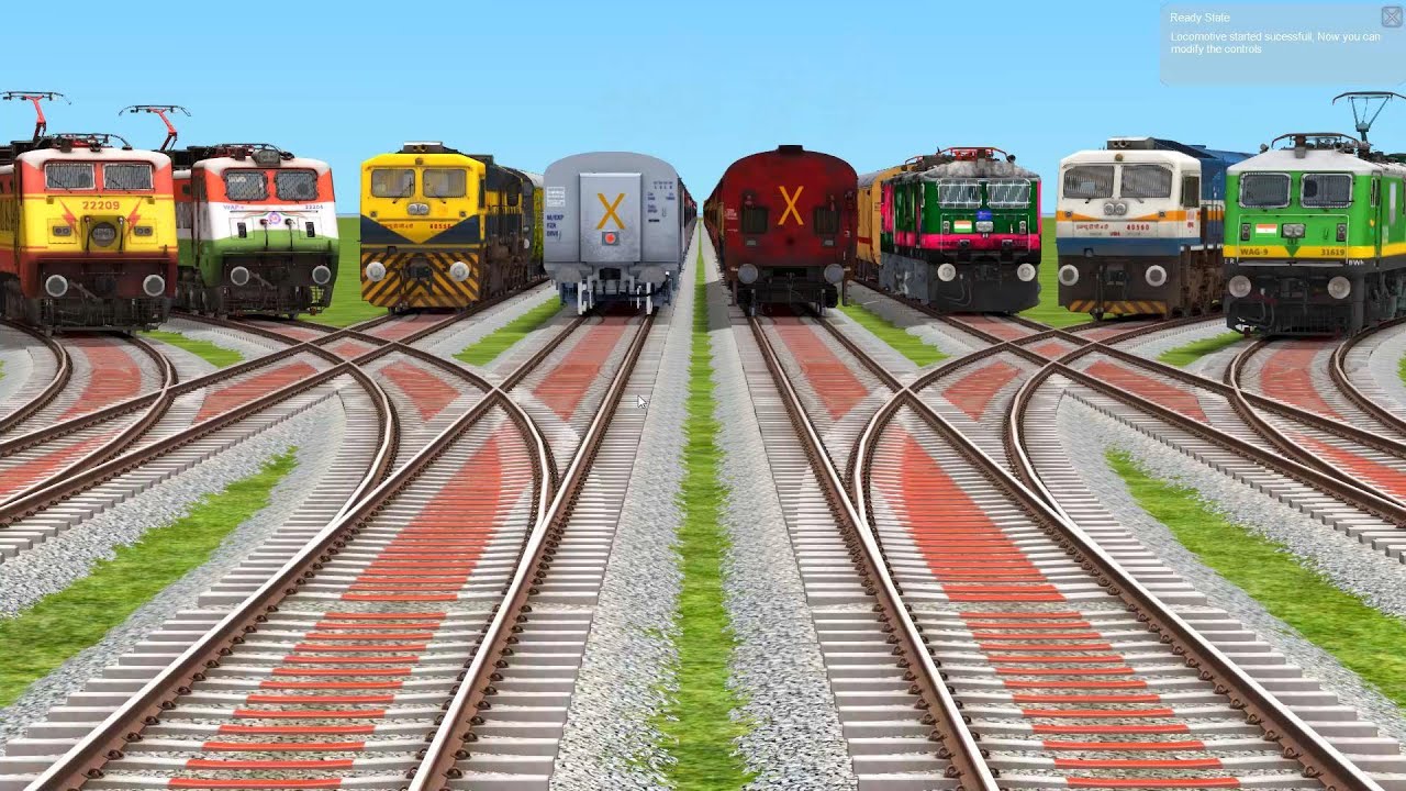 Every Trains Crossing On Bumpy railroad tracks | back to back train ...