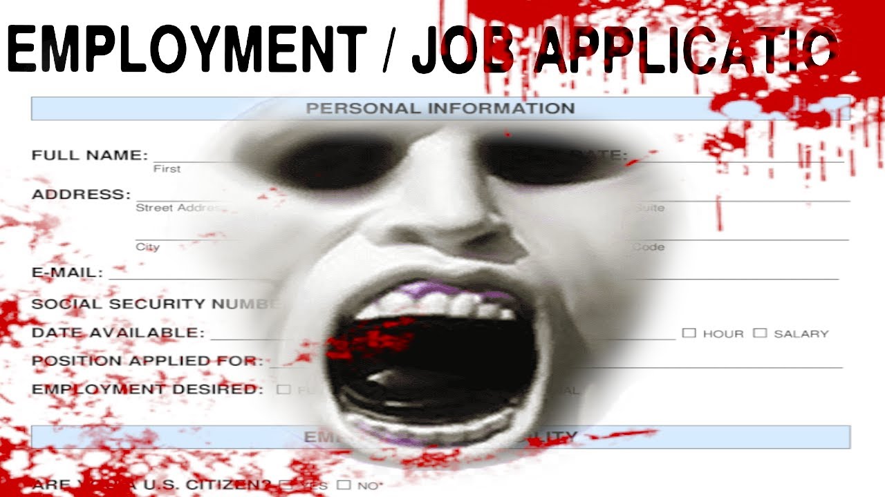 JOB APPLICATION HORROR GAME - YouTube
