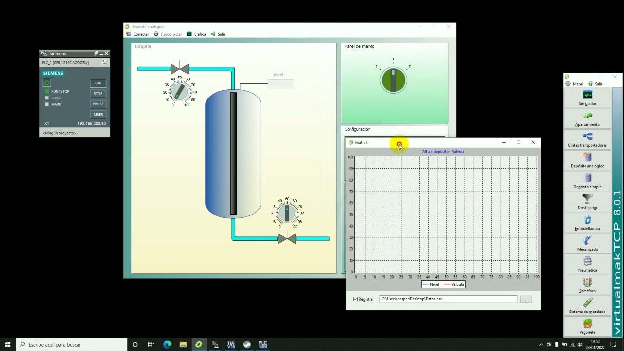 Simulador de procesos para PLC virtualmakTCP.15. Novedades en la ...
