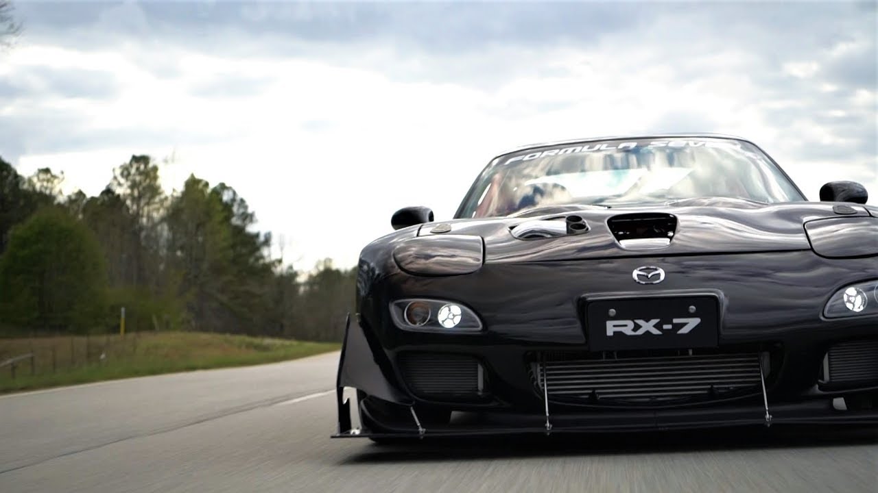 Mazada Rx7 rolling into the 2017 IA spring meet - YouTube