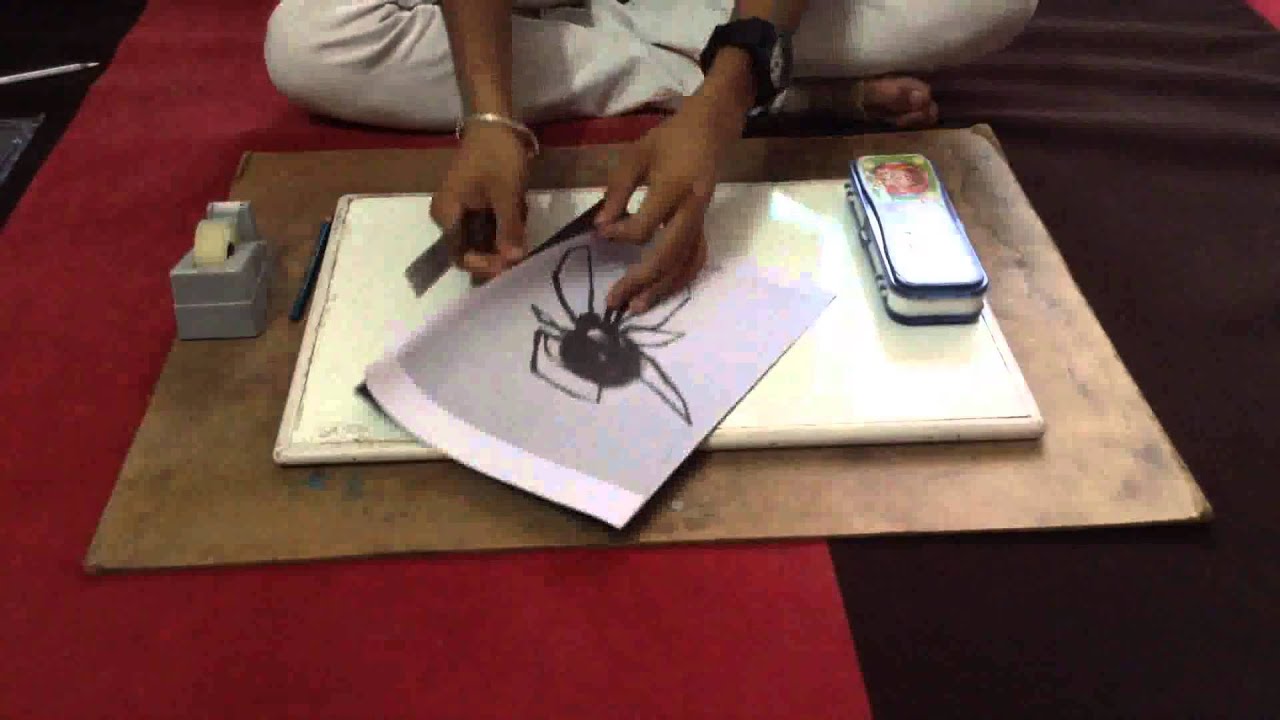 how to trace any drawing or picture(spider) - YouTube