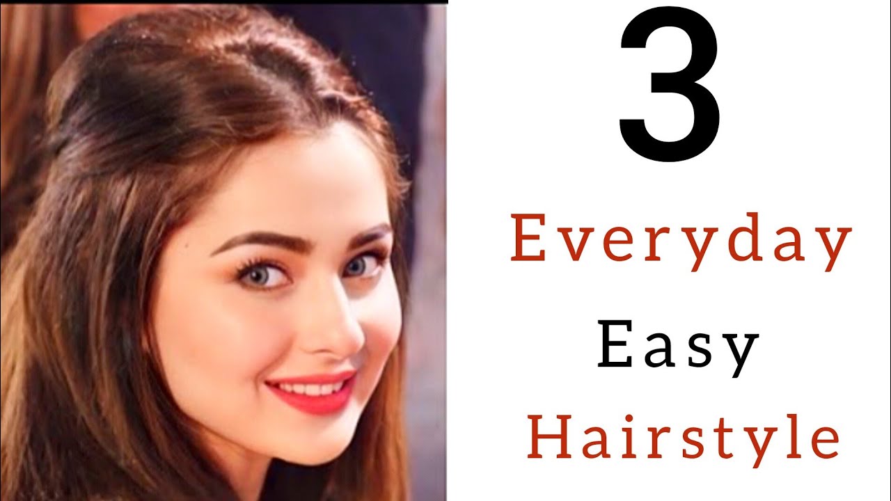 3 Everyday Easy Hairstyle | Quick Hairstyle | New Hairstyle | Simple ...