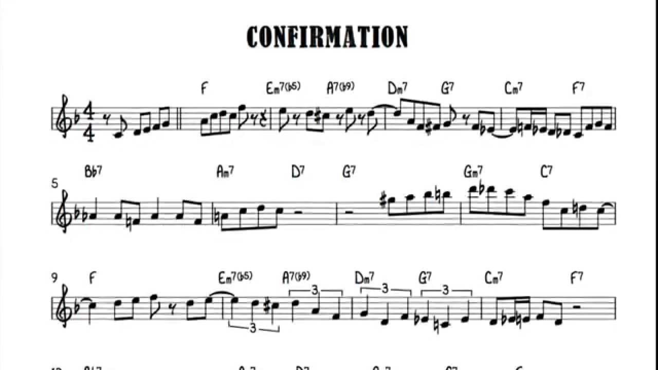 【SDwinds】Confirmation jazz sax (EWI) solo with score - YouTube