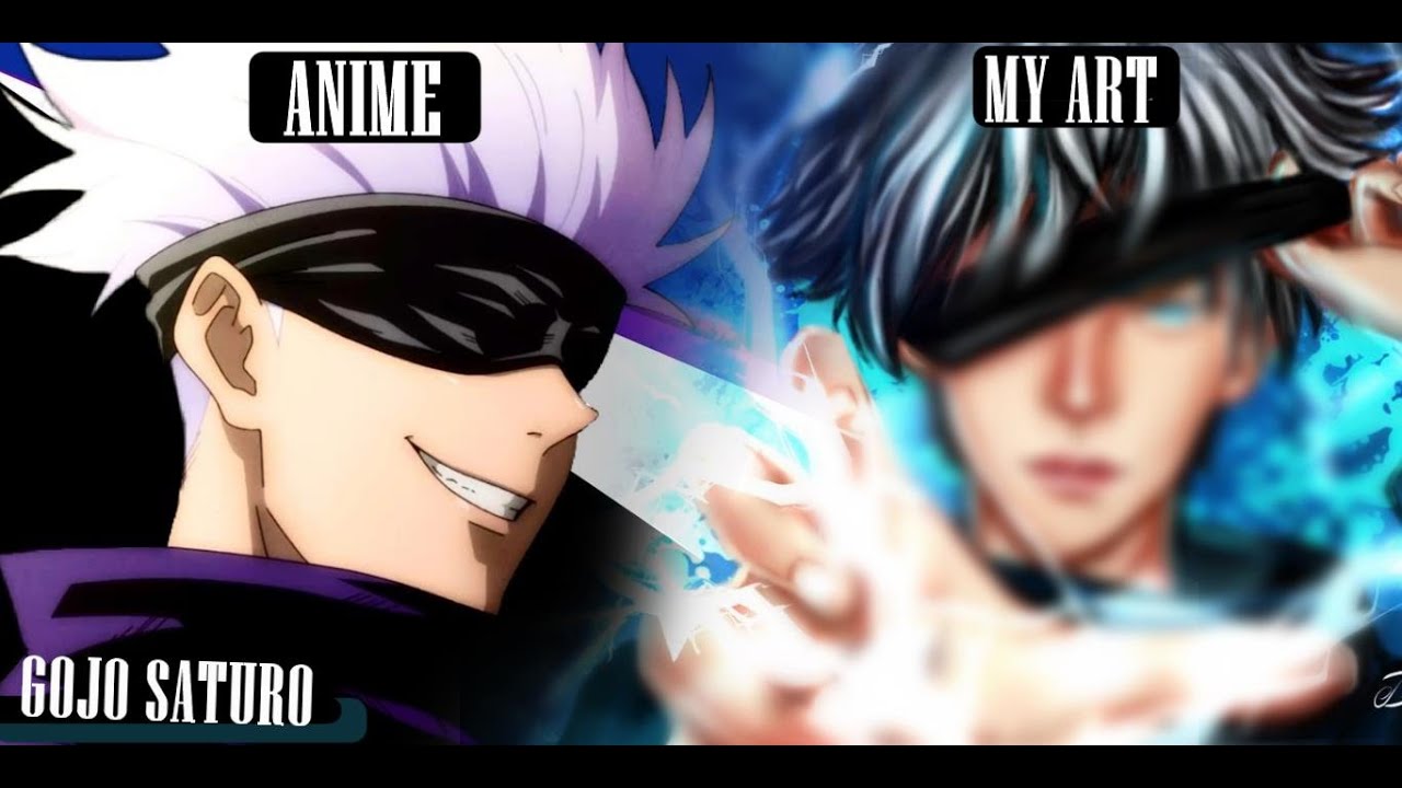 Drawing Gojo Satoru in Semi-realistic | Jujutsu Kaisen [呪術廻戦 ...