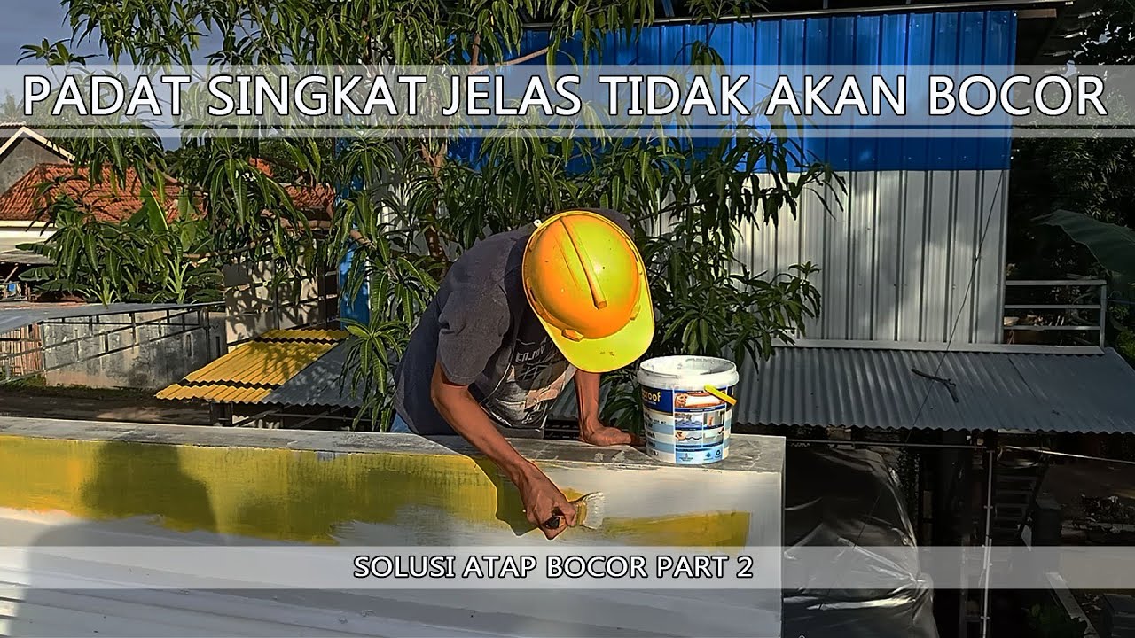 CARA MEARAWAT BAN BANAN ATAP MENGGUNAKAN CAT ANTI BOCOR - YouTube