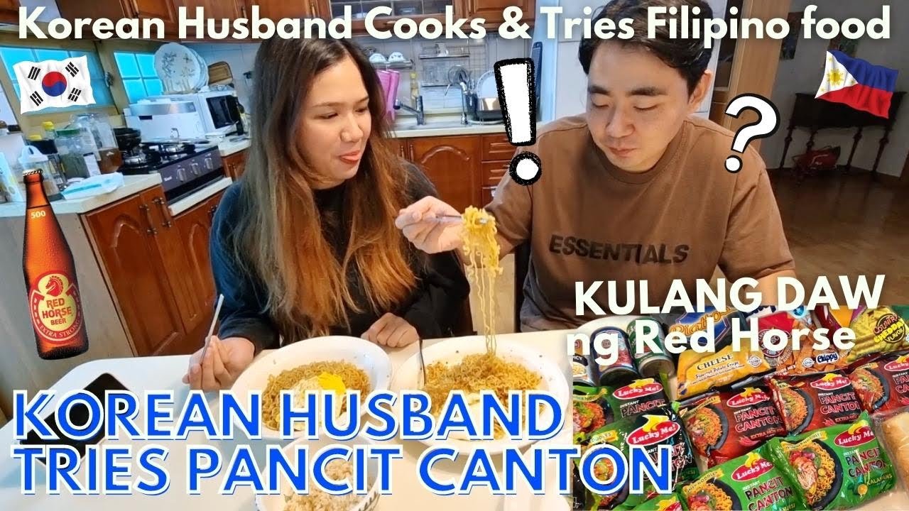 KOREAN Tries Famous FILIPINO Instant Noodles: Lucky Me PANCIT CANTON ...