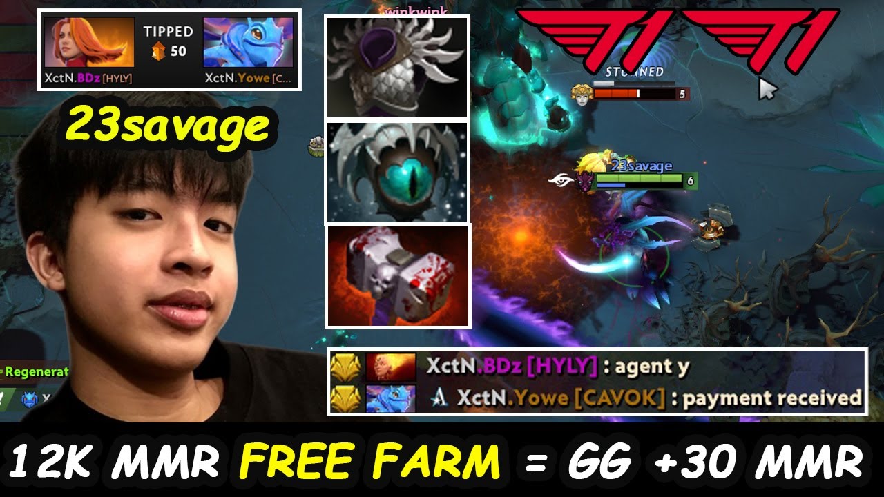 23savage Spectre 12K MMR - Strong Lane Free Farm Easy MMR - YouTube