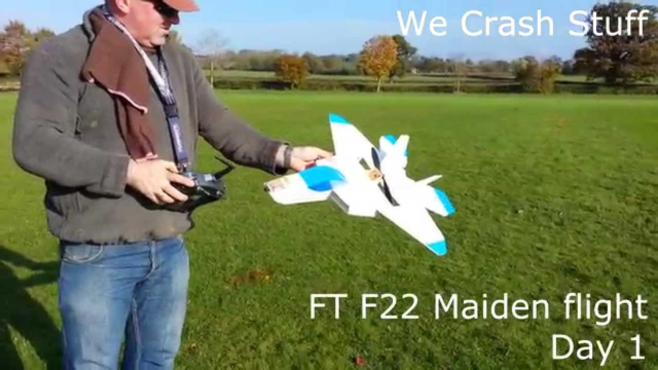Flite Test F22 Maiden flight - YouTube