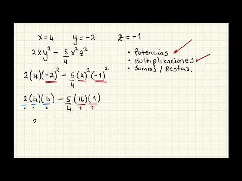 Valor Numérico de una expresión algebraica Ejemplo 2 - YouTube