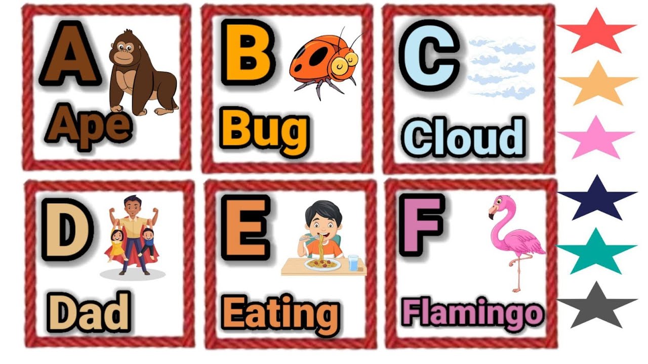 A for Ape B for Bug C for Cloud D for Dad, alphabet, ABC song,abcd ...