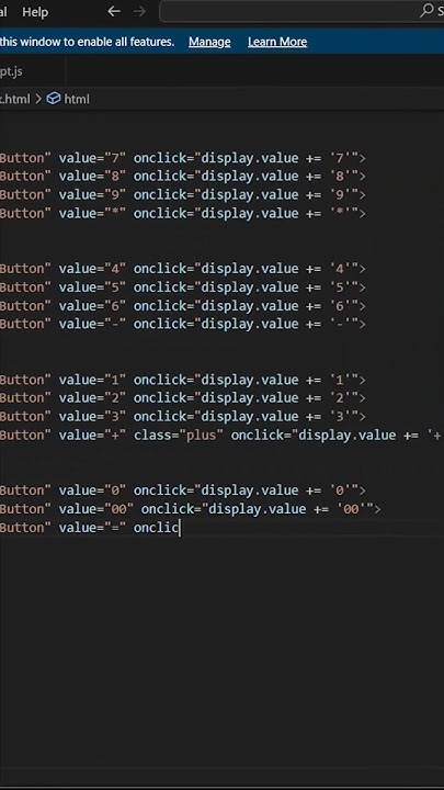 Calculator Using Html Css And Javascript In One Minute Code Coders Html Css Youtube