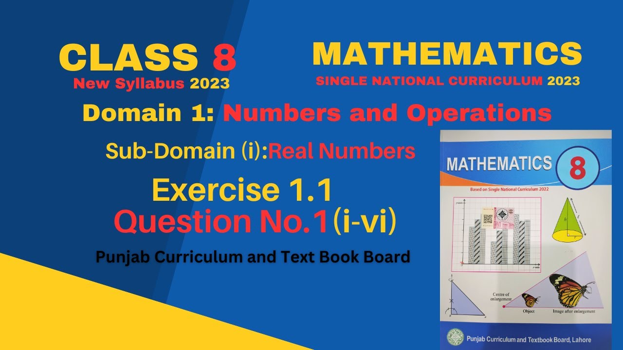 Class 8th Math New Book Exercise 1.1 Q1(i-vi) New Book Based on Single ...