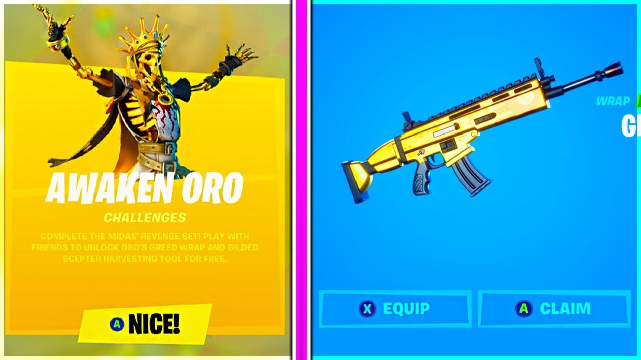 I Got GREED Wrap and COMPLETING AWAKEN ORO CHALLENGES in Fortnite ...