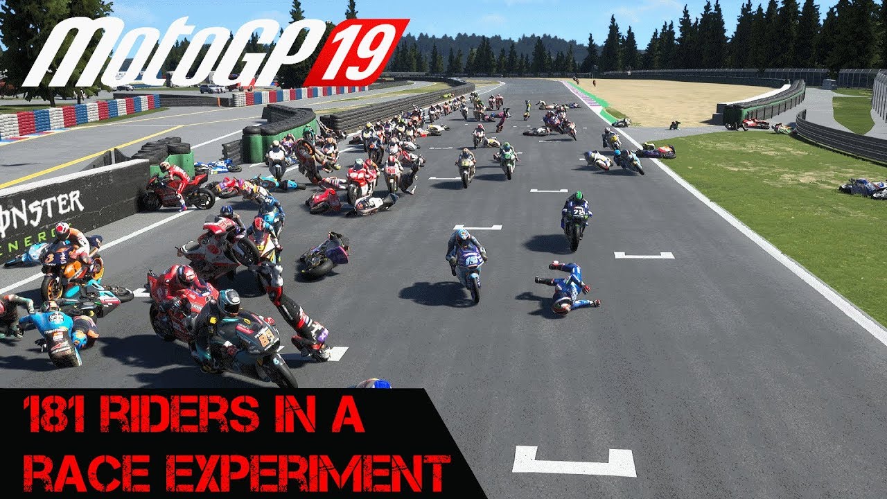 181 Riders In One Race - Motogp 19 Experiment - YouTube