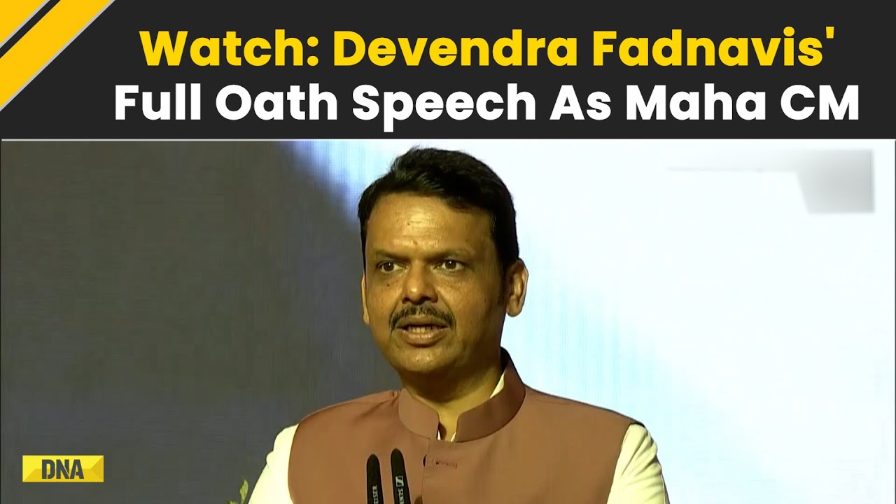 Maharashtra CM News: Devendra Fadnavis' Full Oath Ceremony Speech ...