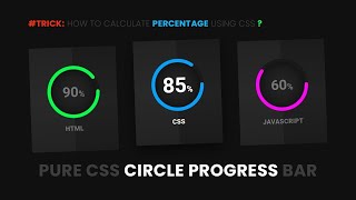How To Create Pure Css Circular Progress Bar In Html Css Svg Progress Bar Using Html Css And Svg ...