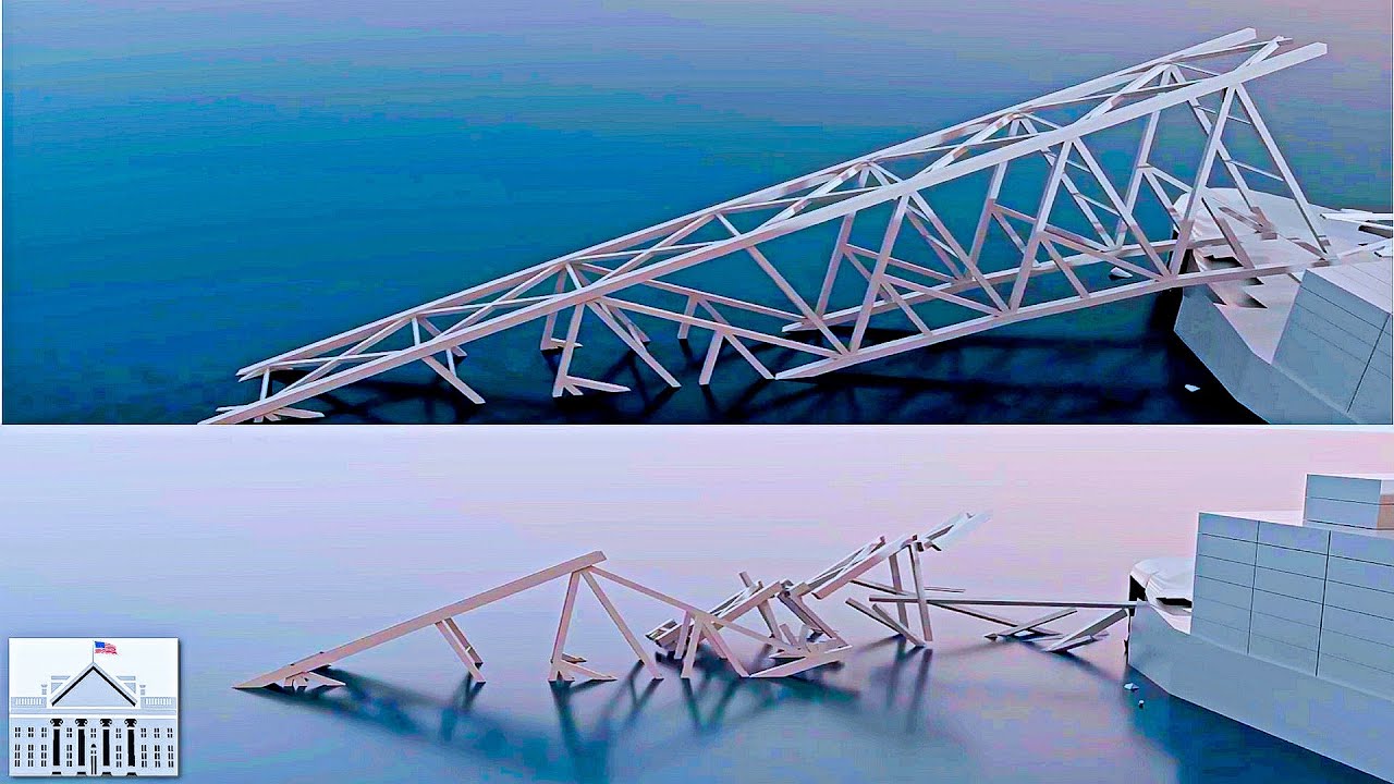 How Precision Cutting Charges Will Destroy Key Bridge Section (GRAPHIC ...