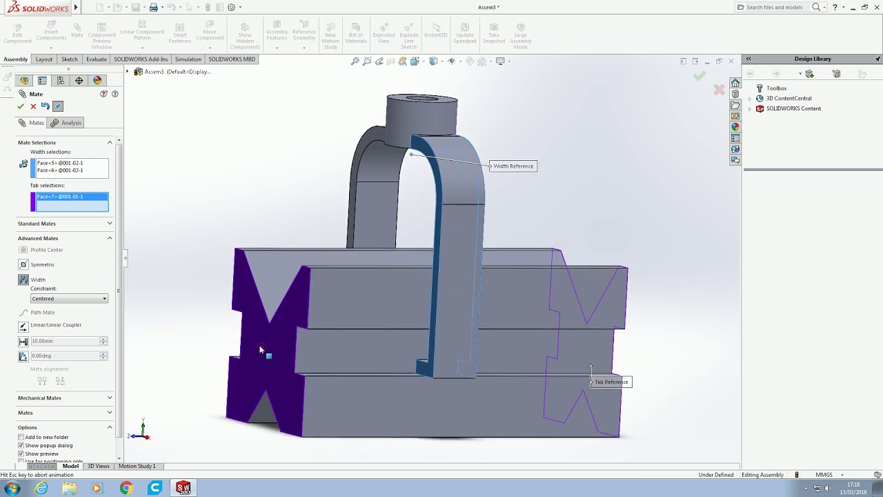 3D assemblies, SolidWorks 2017 - YouTube