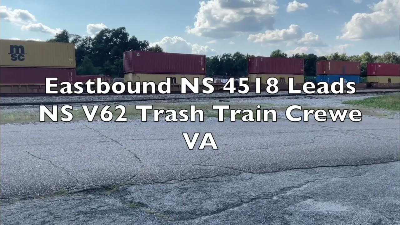 Westbound NS Trails NS V62 Trash Train Crewe VA (Title Card) - YouTube