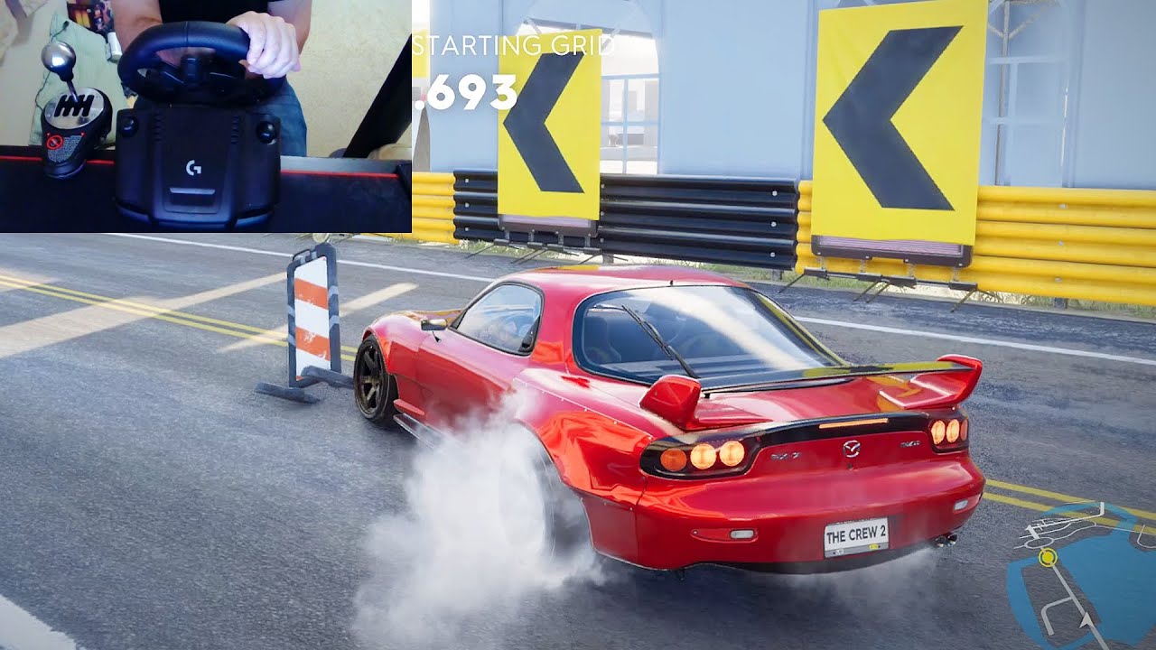 MAZDA RX7 DRIFTING WITH LOGITECH G923 STEERLING WHEEL - YouTube