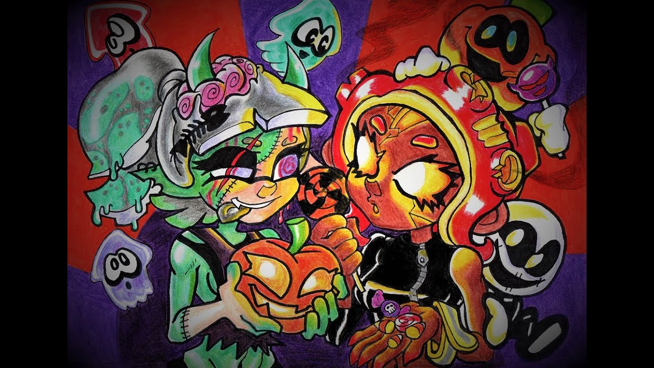 Halloween Drawing!! Splatoon!! - Halloween Art Contest yeahhh - YouTube