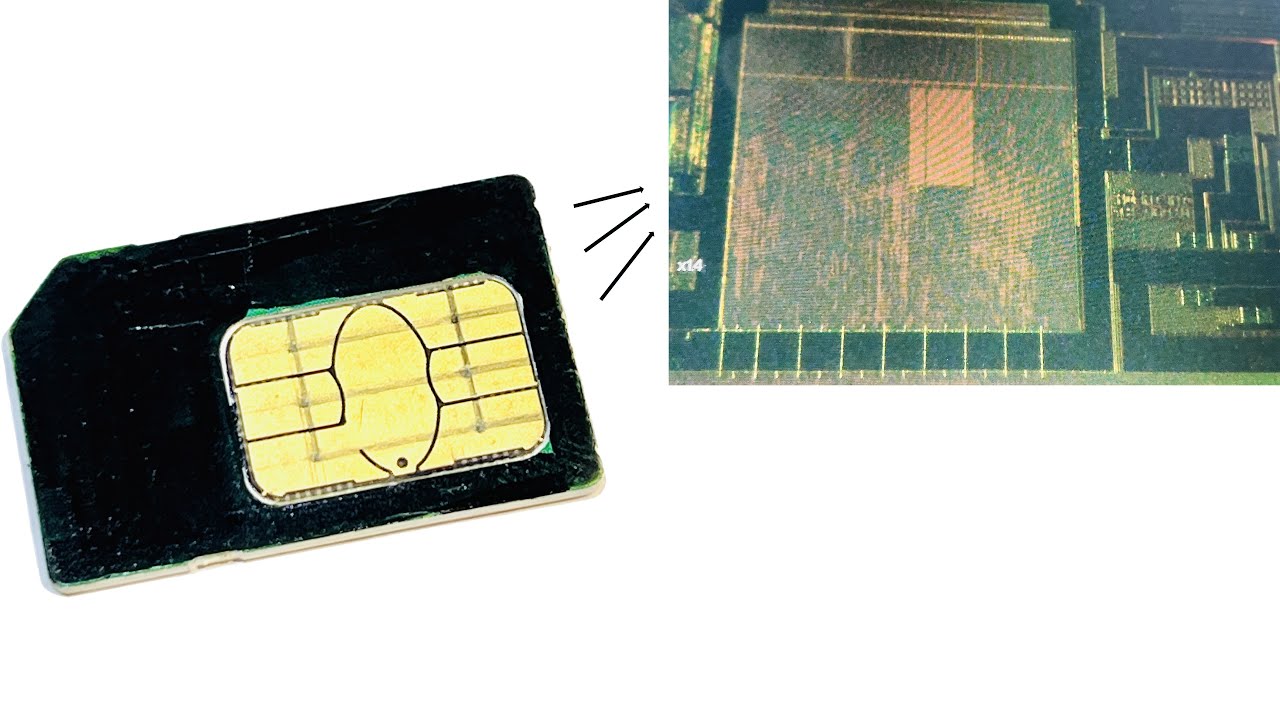 SIM card under a microscope. What is inside - YouTube