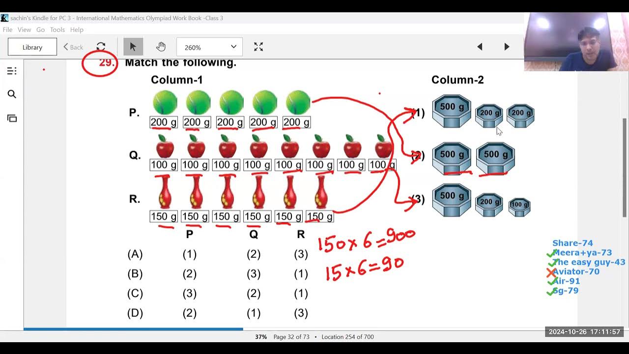 Grade 3 Maths Olympiad Class#78 Length, Weight, Time & Temperature 26th ...