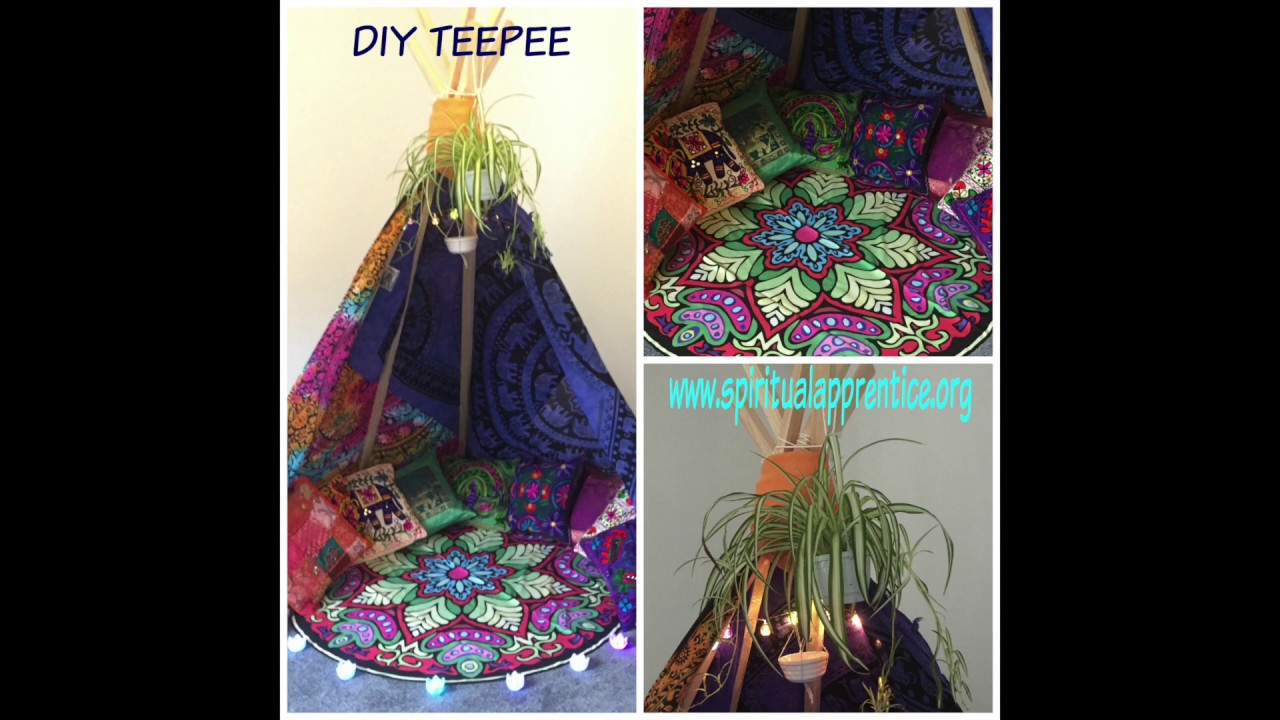 DIY TEEPEE TUTORIAL - YouTube