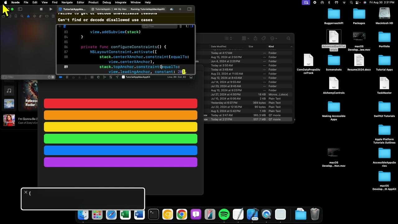 macOS Development with AppKit - 29 - Vertical NSStackView - YouTube