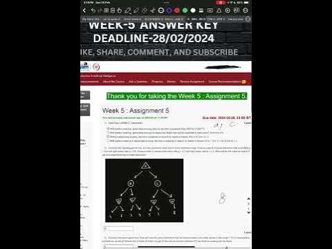 An Introduction To Artificial Intelligence Week 5 Assignment Solution #nptel2024 #nptel #nptelai ...