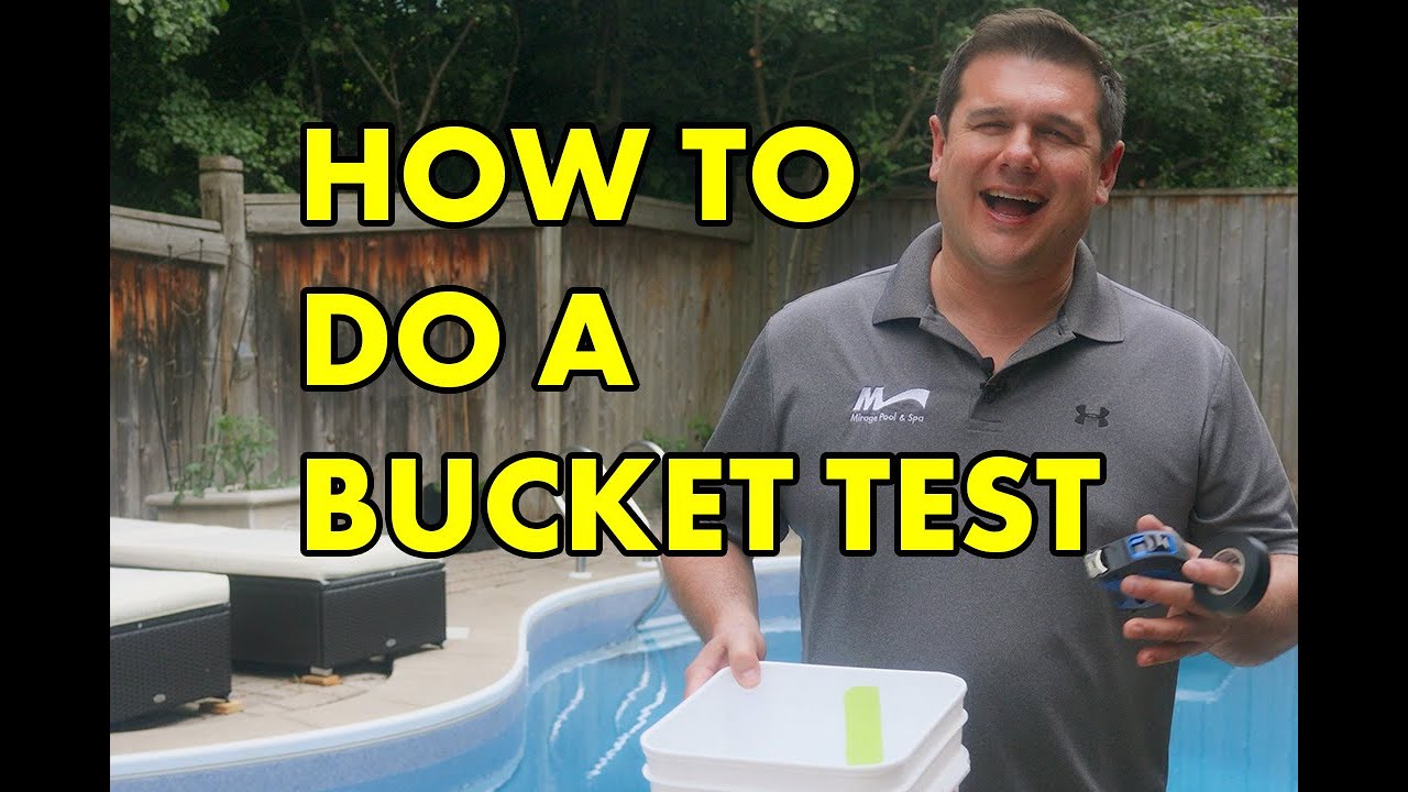 How to do a Bucket Test - Swimming Pool Leak Detection - YouTube