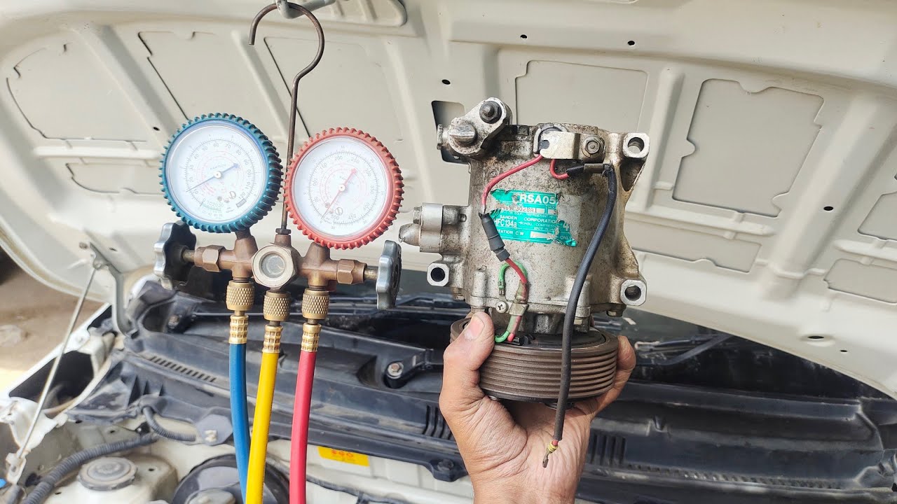How to replace car ac compressor? || car ac compressor replacement ...